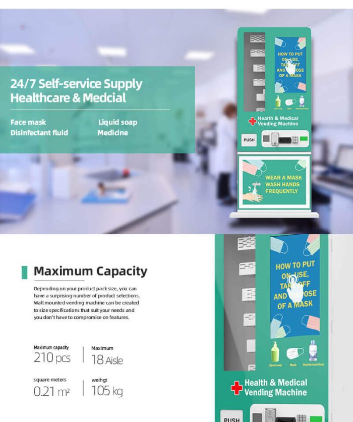Face Mask Vending Machine For Sale Medical Healthcare Dispenser