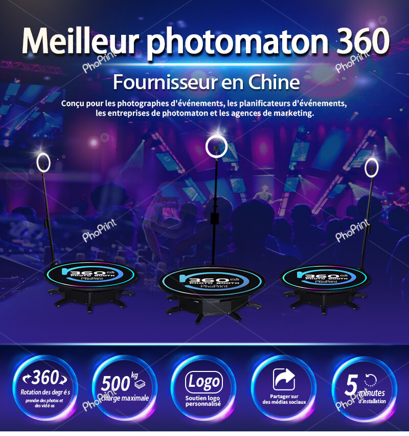 360 Photo Booth Vidéo au ralenti Photobooth à vendre - PhoPrint
