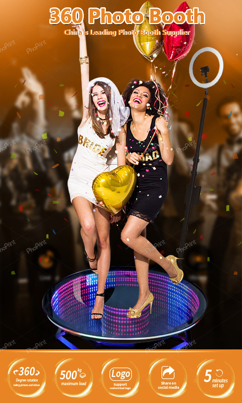 360 Pro Photo Booths Factory Wholesale With Changable Color